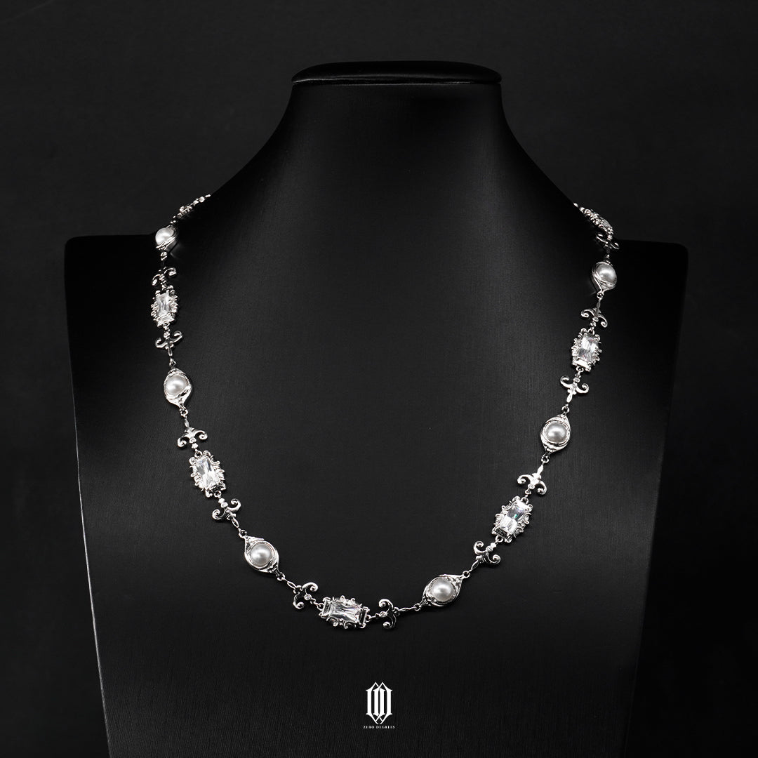 Chrono Royale Necklace - White Gold – Zero Degrees°C Jewelry