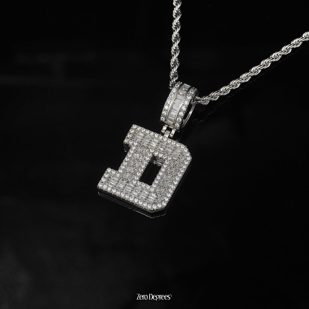 Iced Out Emerald Font Letter Pendant – Zero Degrees°C Jewelry