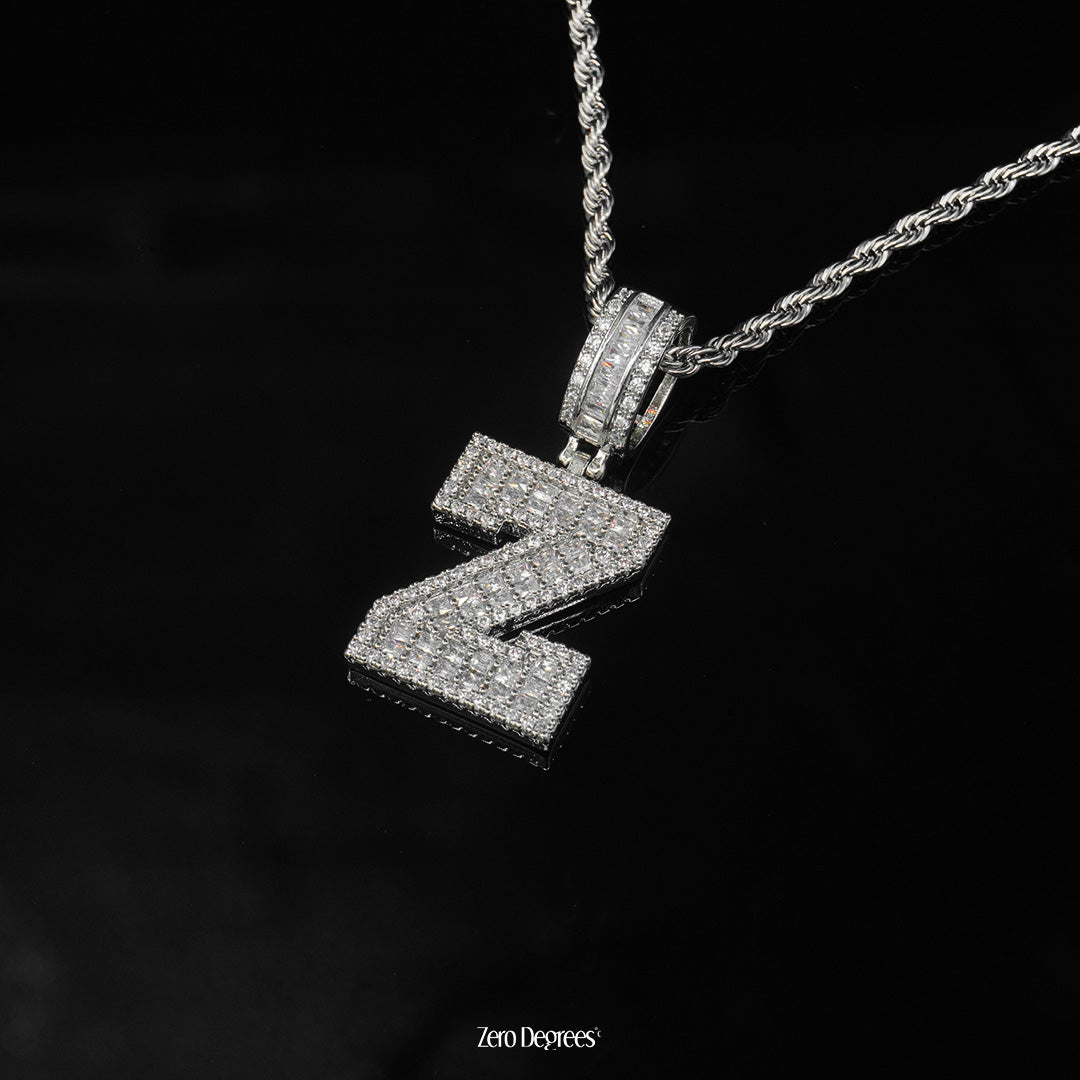 Iced Out Emerald Font Letter Pendant – Zero Degrees°C Jewelry